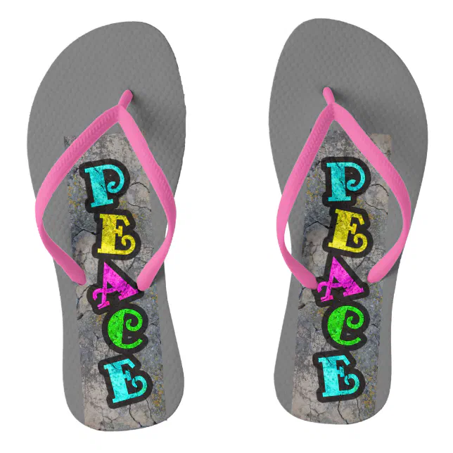 Peace Flip Flops | Zazzle