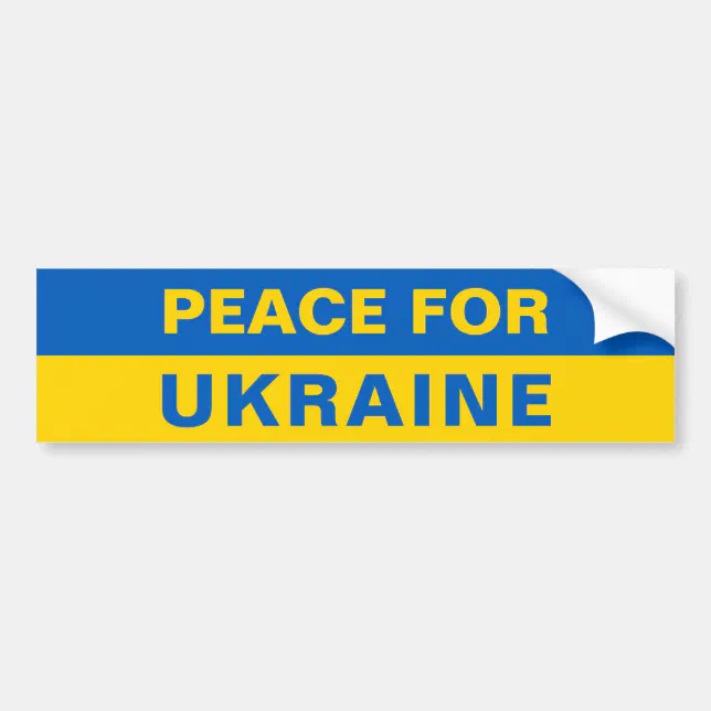 Peace For Ukraine Support Ukrainian Flag Bumper Sticker | Zazzle