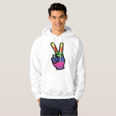Peace hand sign hoodie | Zazzle