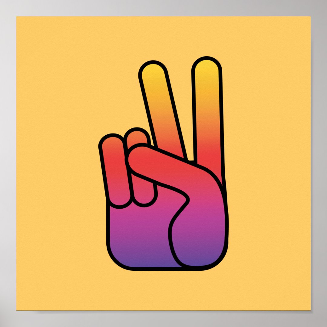 Peace Hand Sign Poster/Print | Zazzle