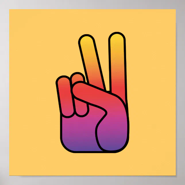 Peace Hand Sign Poster/Print | Zazzle