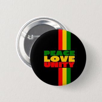 Peace, Leve, Unity, Reggae Button | Zazzle