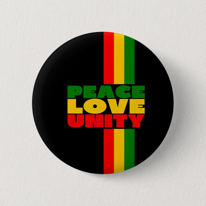 Peace, Leve, Unity, Reggae Button | Zazzle