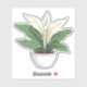 Peace lily plant illustration sticker | Zazzle