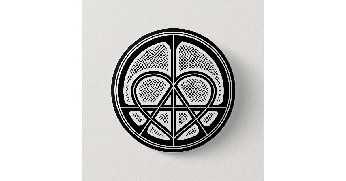 PEACE LOVE ANARCHY Humanitarian Symbol Button | Zazzle