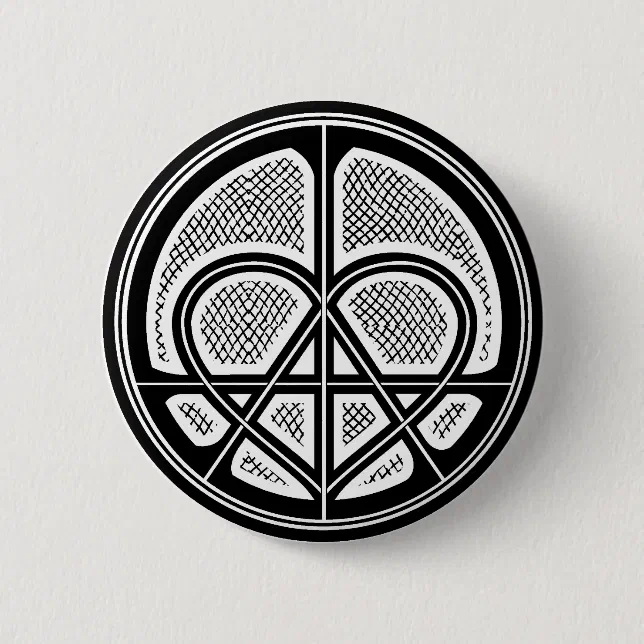 PEACE LOVE ANARCHY Humanitarian Symbol Button | Zazzle