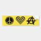 Peace Love and Anarchy Bumper Sticker | Zazzle