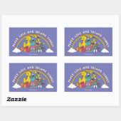 Peace, Love and Sesame Street Rectangular Sticker | Zazzle