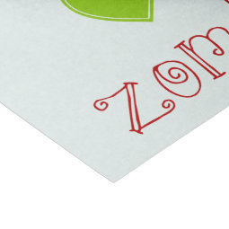 Peace Love and Zombies Tissue Paper | Zazzle