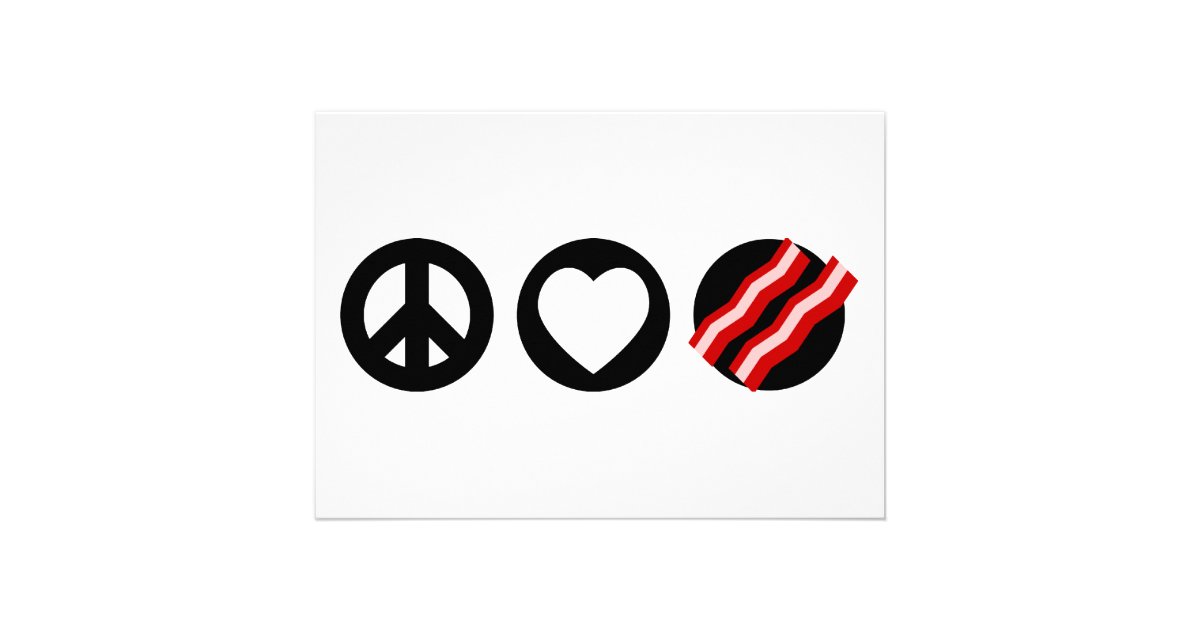 Peace Love Bacon Invite