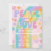 Peace & Love Birthday Invitation | Zazzle