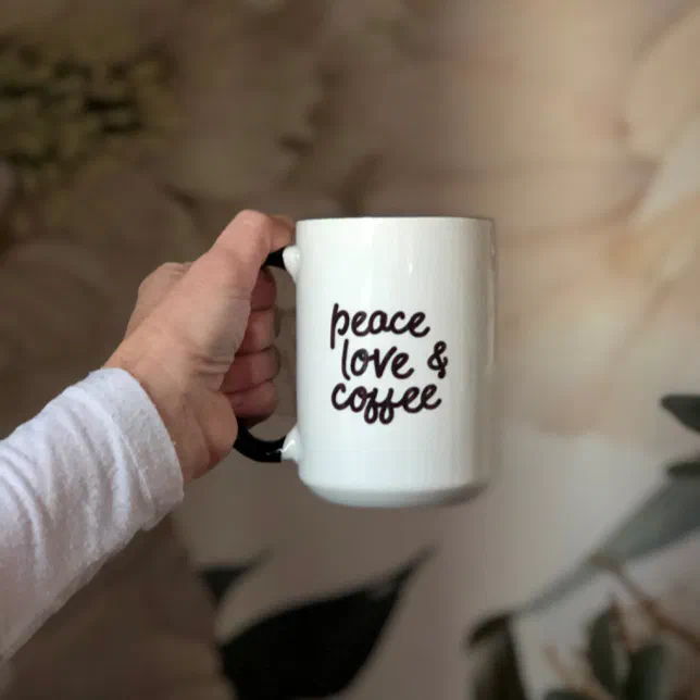Peace Love & Coffee Mug | Zazzle