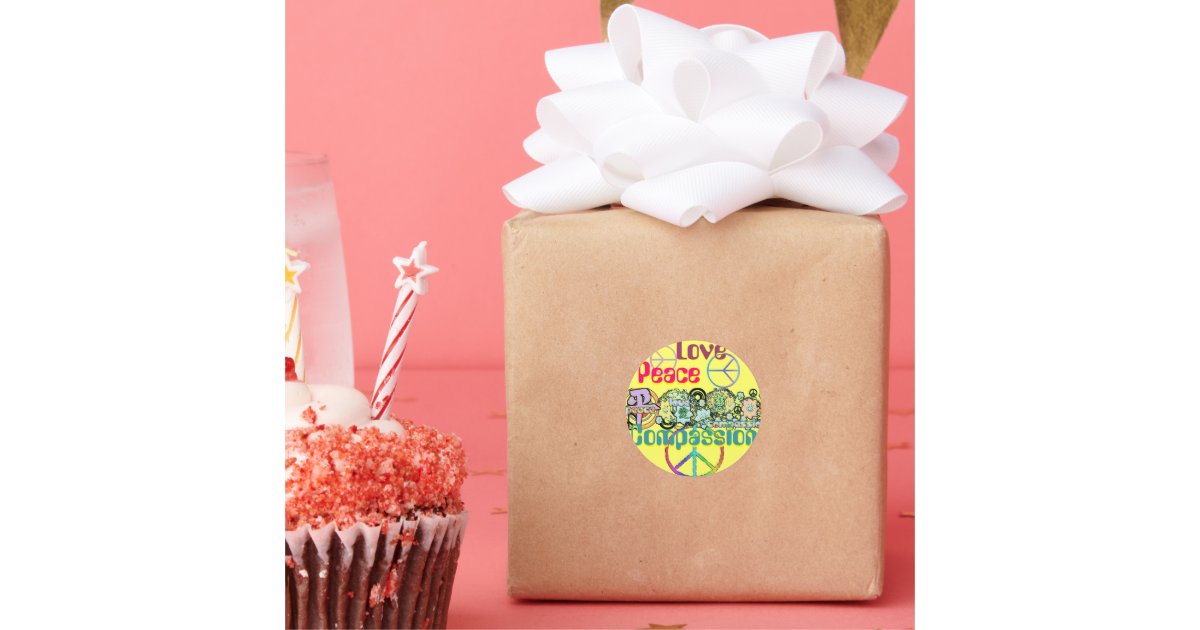 Peace Love Compassion Sticker | Zazzle