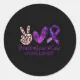 Peace love Cure Overdose Awareness Ribbon Classic Round Sticker | Zazzle