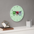 Peace Love Disc Golf Large Clock | Zazzle