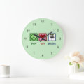 Peace Love Disc Golf Large Clock | Zazzle