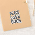 Peace Love Dogs © GraphicLoveShop Sticker | Zazzle