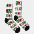 Peace Love Forensics Science Cool Fingerprint Socks | Zazzle