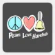 Peace Love Handbells Design For Ringers Square Sticker | Zazzle