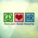 Peace Love HR Human Resources Office Window Cling | Zazzle
