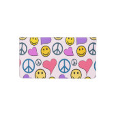 Peace Love Laugh Pattern Checkbook Cover | Zazzle