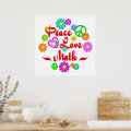 Peace Love Math Poster | Zazzle
