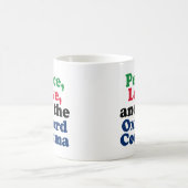 Peace Love Oxford Comma English Grammar Humor Coffee Mug | Zazzle