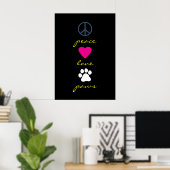 Peace Love Paws Poster | Zazzle