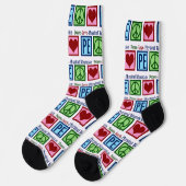 Peace Love PE Physical Education Gym Teacher Socks | Zazzle