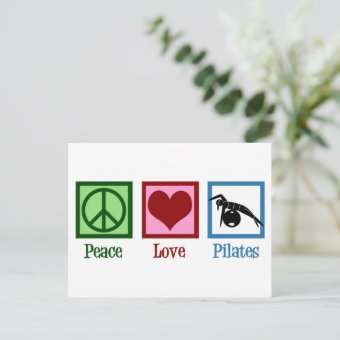 Peace Love Pilates Postcard | Zazzle
