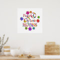 Peace Love Reading Poster | Zazzle