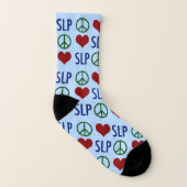 Peace Love SLP Speech Language Pathology Socks | Zazzle