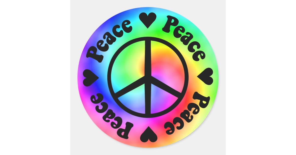 Peace & Love Sticker | Zazzle