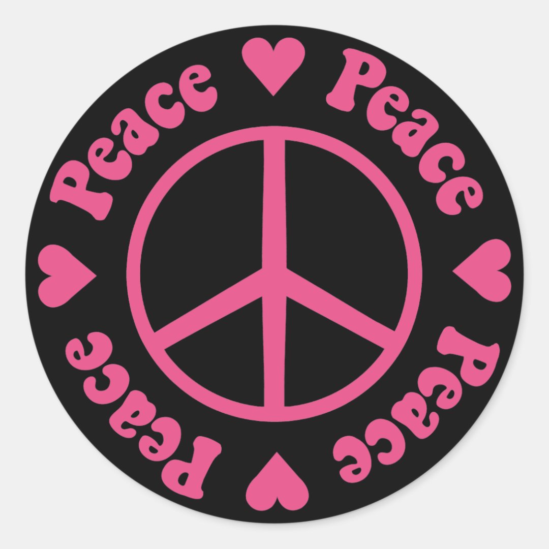 Peace & Love Sticker | Zazzle