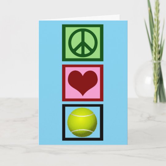 Peace Love Tennis Player Birthday Card | Zazzle.com