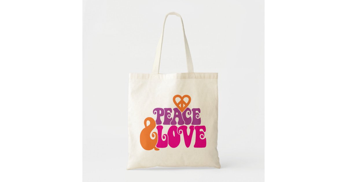 Peace & Love Tote Bag | Zazzle