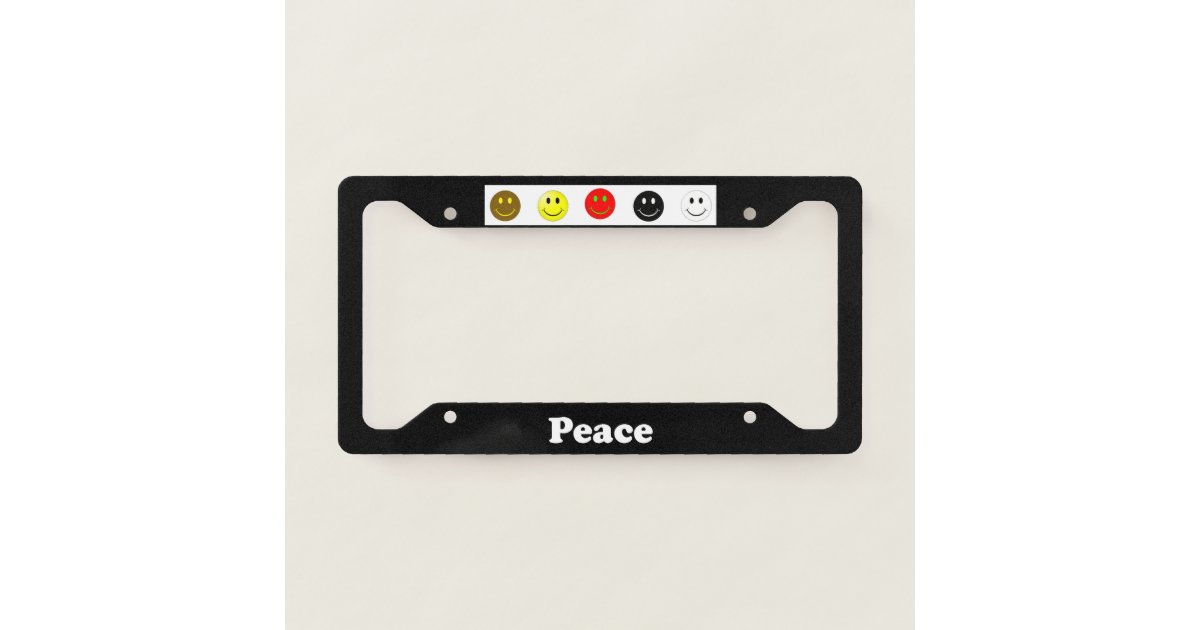 Peace - LPF License Plate Frame | Zazzle.com