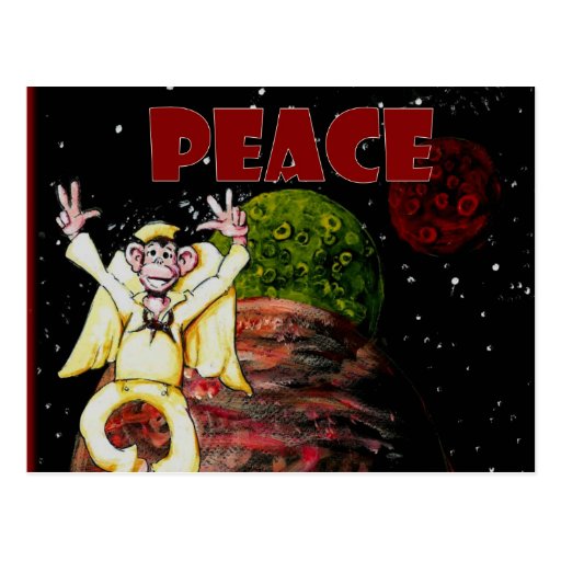 Peace Monkey Postcard | Zazzle