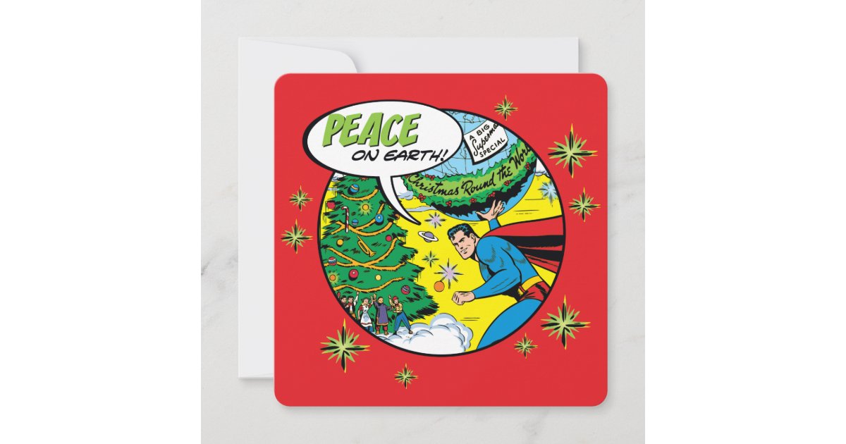 Peace On Earth From Superman Holiday Card | Zazzle
