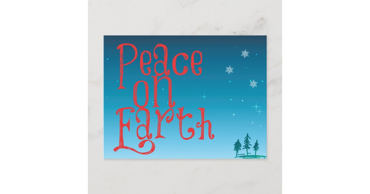 Peace on Earth Postcard | Zazzle