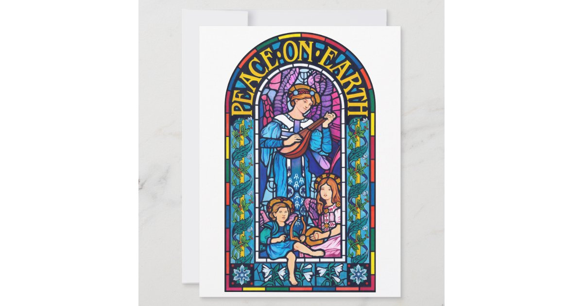 Peace on Earth Pre-Raphaelite Christmas invitation | Zazzle
