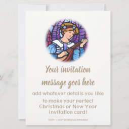 Peace on Earth Pre-Raphaelite Christmas invitation | Zazzle