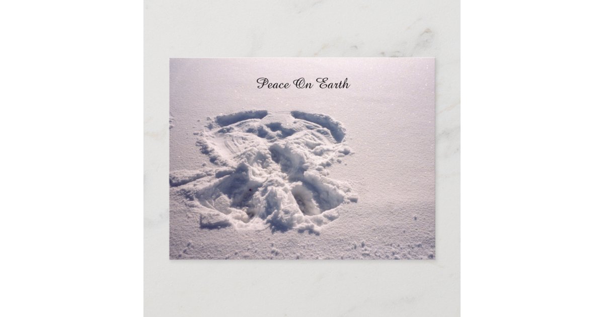 Peace on Earth Snow Angel Holiday Post Card | Zazzle
