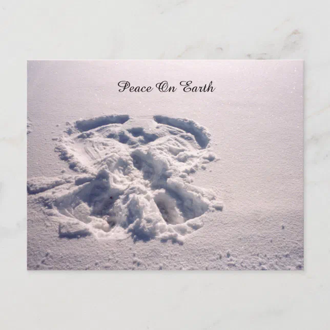 Peace on Earth Snow Angel Holiday Post Card | Zazzle
