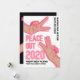 Peace Out 2020 Pink Neon Lights Happy New Years Holiday Card | Zazzle