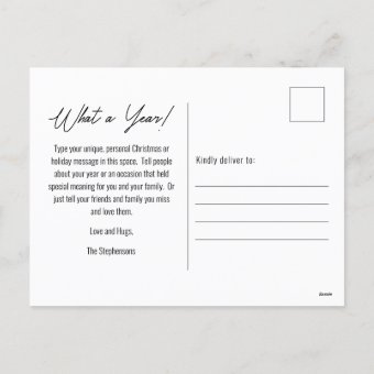 Peace Out 2023 What A Year 3 Photo Collage - BW Holiday Postcard | Zazzle