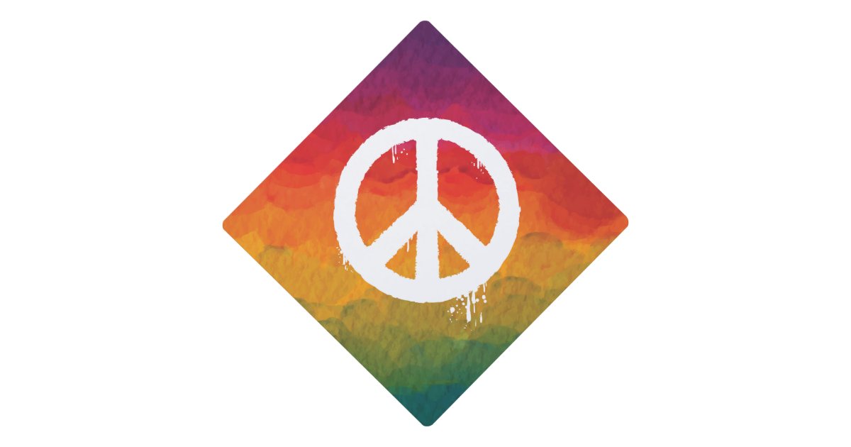 Peace Out Graduation Cap Topper | Zazzle