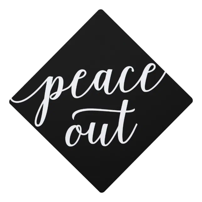 Peace Out Graduation Cap Topper | Zazzle