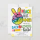 Peace Out Summer Back to School Party Invitation | Zazzle