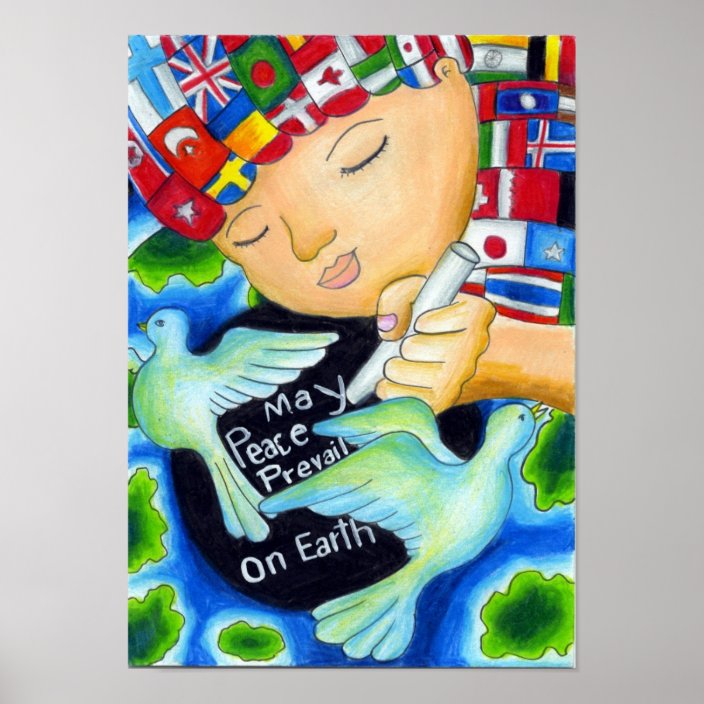 Peace Pals ~ May Peace Prevail On Earth Poster | Zazzle.com